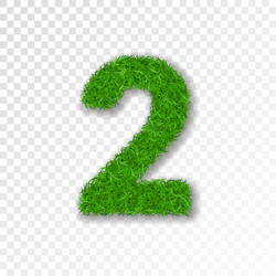 Floral numbers colorful flowers number 2 Vector Image