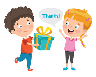 Thank you characters Royalty Free Vector Image