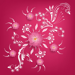 Isolated paper cut sakura flower Royalty Free Vector Image
