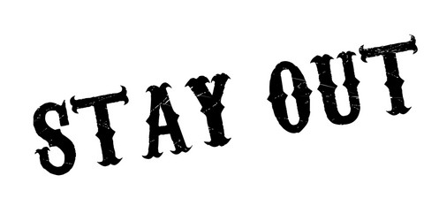 Stay out rubber stamp Royalty Free Vector Image