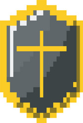 Contour video game shield protection Royalty Free Vector