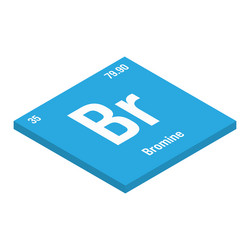 Bromine br periodic table element Royalty Free Vector Image
