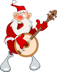 Caricature cartoon santa claus shouldered drunken Vector Image