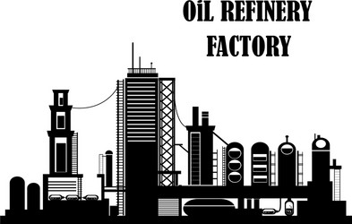 Refinery factory icons and symbols Royalty Free Vector Image