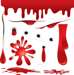 Bloody wound texture red body cut mark Royalty Free Vector