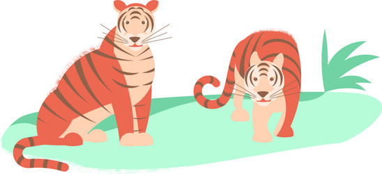 Two Tigers Vector Images (over 540)