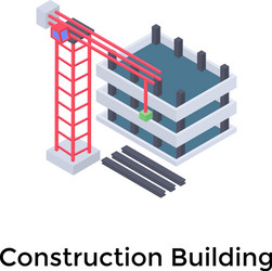 Under construction building Royalty Free Vector Image