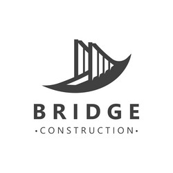 Minimalist bridge logo suitable for building Vector Image