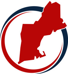 New england states administrative map Royalty Free Vector