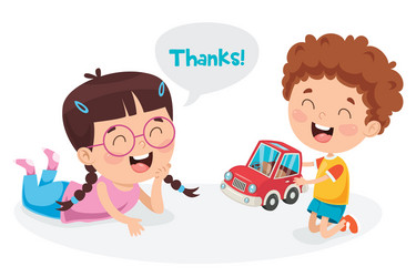 Thank you characters Royalty Free Vector Image