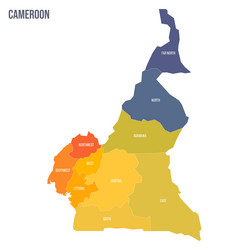 Cameroon political map of administrative divisions