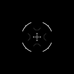 Futuristic gui target sight hud square aim Vector Image