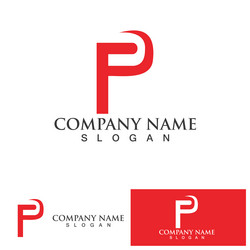 Letter p logo design Royalty Free Vector Image