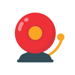 Red fire alarm bell icon an electric sounds Vector Image