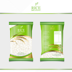 Rice food or thai banner and poster template Vector Image