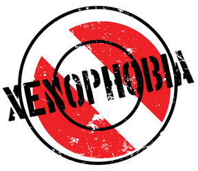 Xenophobia rubber stamp Royalty Free Vector Image