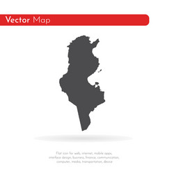 Map tunisia country and capital isolated Vector Image