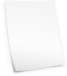 Realistic paper sheet with folded corner Vector Image