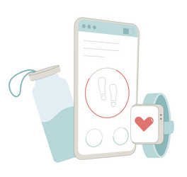 Tracking healthy habits sports medicine industry Vector Image