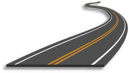 Asphalt road in scale in perspective isolated Vector Image