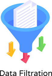 Data filtration Royalty Free Vector Image - VectorStock