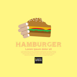 Hamburger label set Royalty Free Vector Image - VectorStock