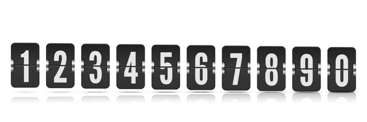 Countdown scoreboard numbers score Royalty Free Vector Image Countdown scoreboard numbers score Royalty Free Vector Image