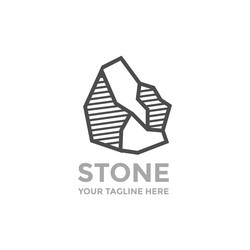 Minimalist pile marble stone logo design Vector Image