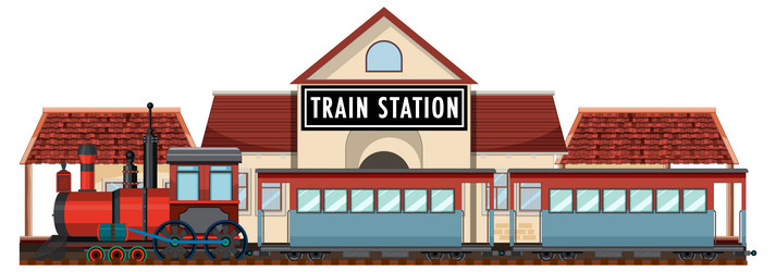 People waiting in a train station Royalty Free Vector Image