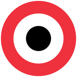 Mod target raf roundel royal air force badge sign Vector Image