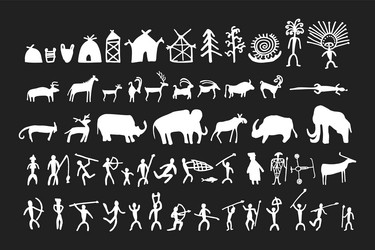Prehistoric Dance Caveman Vector Images (29)