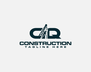 Cr letter with crane for construction company logo