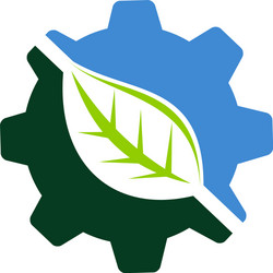 Farm technology logo design template Royalty Free Vector