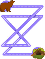 Handwriting practice basic writing skills early Vector Image