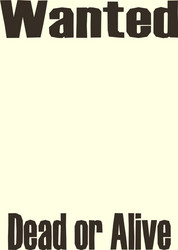 Wanted Dead or Alive Poster Vector Images (over 970)