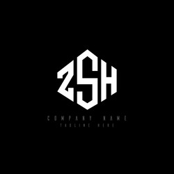 Zsh letter logo design with polygon shape Vector Image