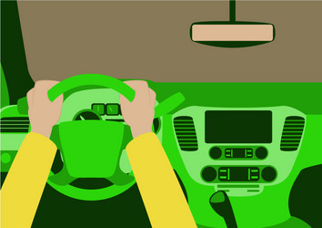 Human hands driving a car Royalty Free Vector Image