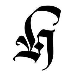 Letter h in the gothic style alphabet the symbol Vector Image