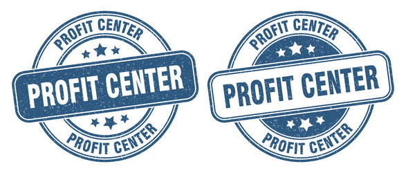 Profit center stamp label round Royalty Free Vector Image