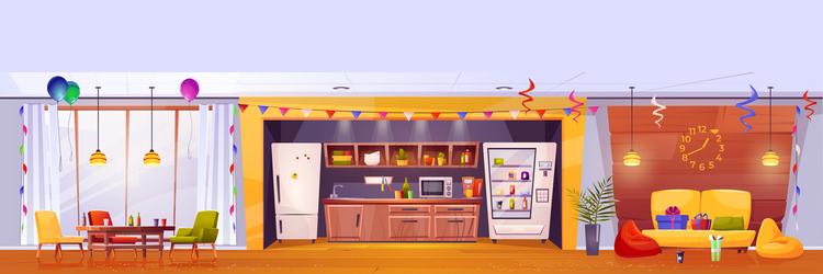 Miami office interior with open space work room Vector Image