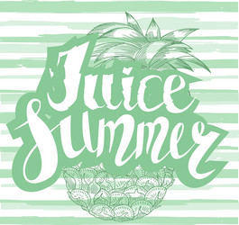 Fresh pineapple juice banner Royalty Free Vector Image