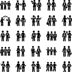 Pack of office workers flat Royalty Free Vector Image