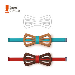 Laser cut bow-tie template silhouette Royalty Free Vector