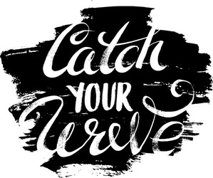 Surf the wave-summer sea ocean vacation travel Vector Image