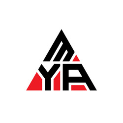 Mya triangle letter logo design Royalty Free Vector Image
