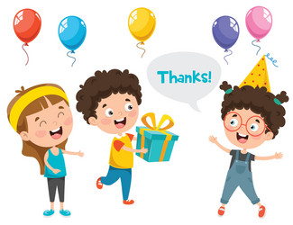 Thank you characters Royalty Free Vector Image