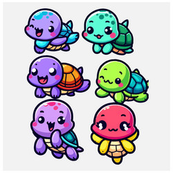 Cute turtle file Royalty Free Vector Image - VectorStock