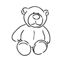 Teddy Bear Outline Logo
