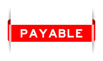 Red color inserted label with word payment terms Vector Image