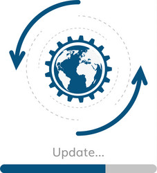 Circle progress bar round cartoon Royalty Free Vector Image